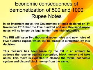 Demonetization | PPT