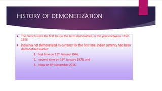 Demonetization: CRITICAL ANALYSIS | PPTX