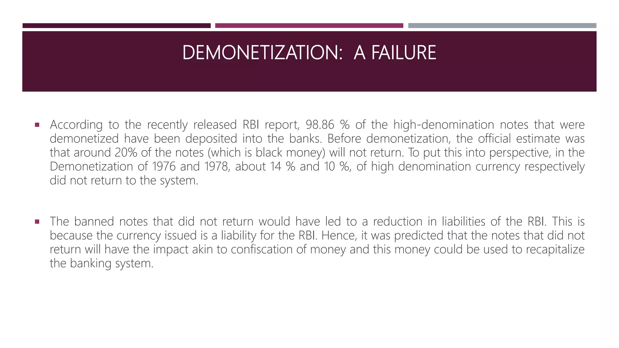 Demonetisation: Success or Failure? | PPSX