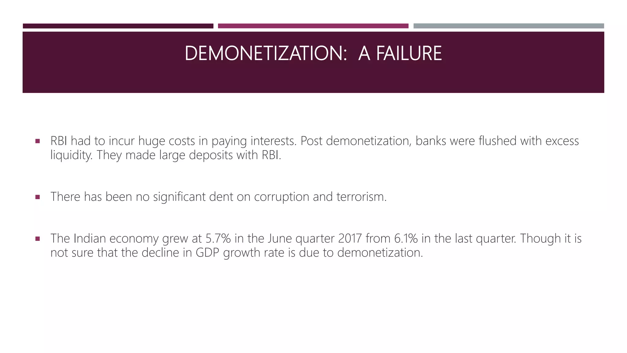 Demonetisation: Success or Failure? | PPSX