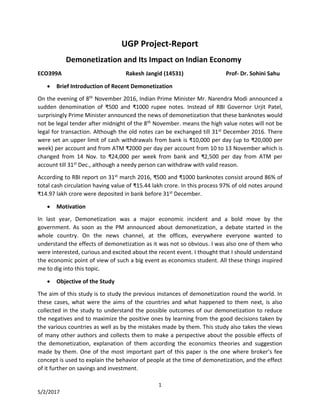 Demonetization 14531 | PDF