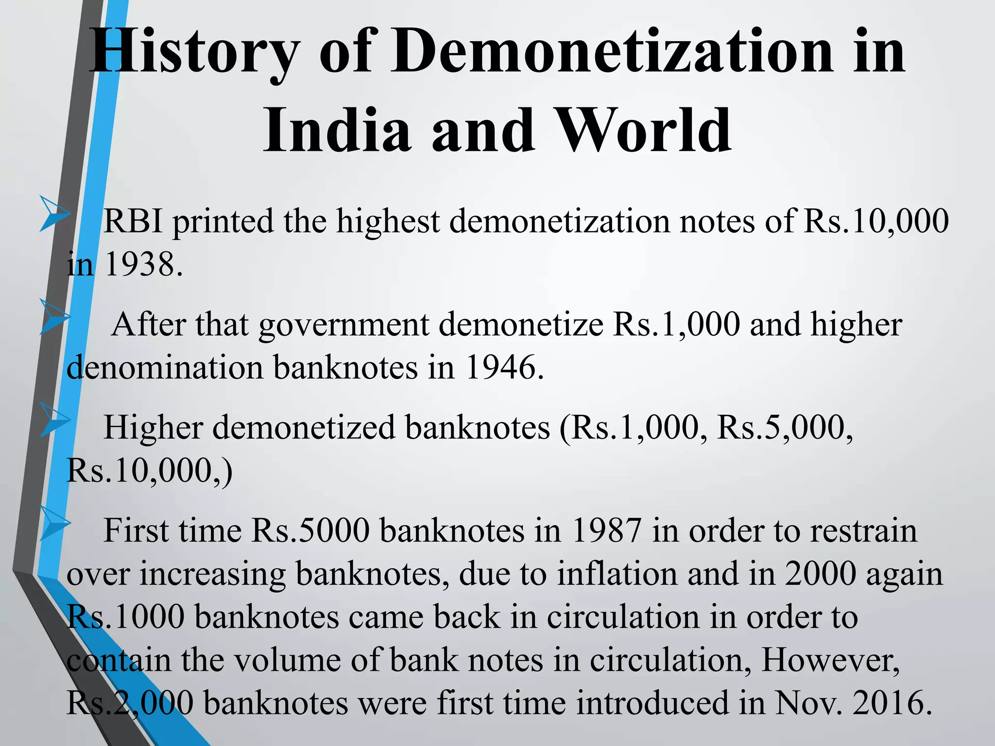 Presentation on Demonetization in India | PPTX