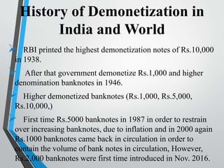 Presentation on Demonetization in India | PPTX