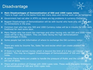 Demonetization and cashless economy(my ppt) | PPTX