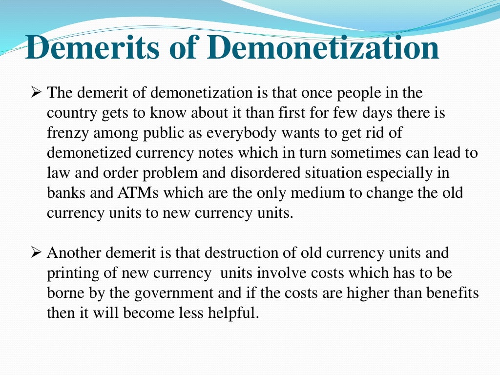Demonetization and its effects