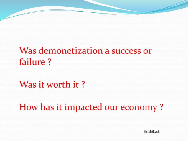 demonetization impact | PPT