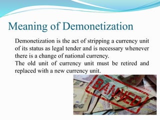 Demonetization and its effects | PPTX