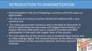 Demonetization survey | PPT