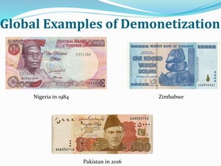 Demonetization of india and the role of rbi | PPT