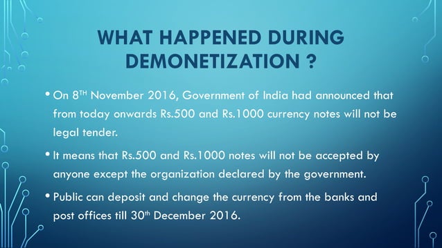 Demonetization pptpptx demonetisation demonetisation | PPTX