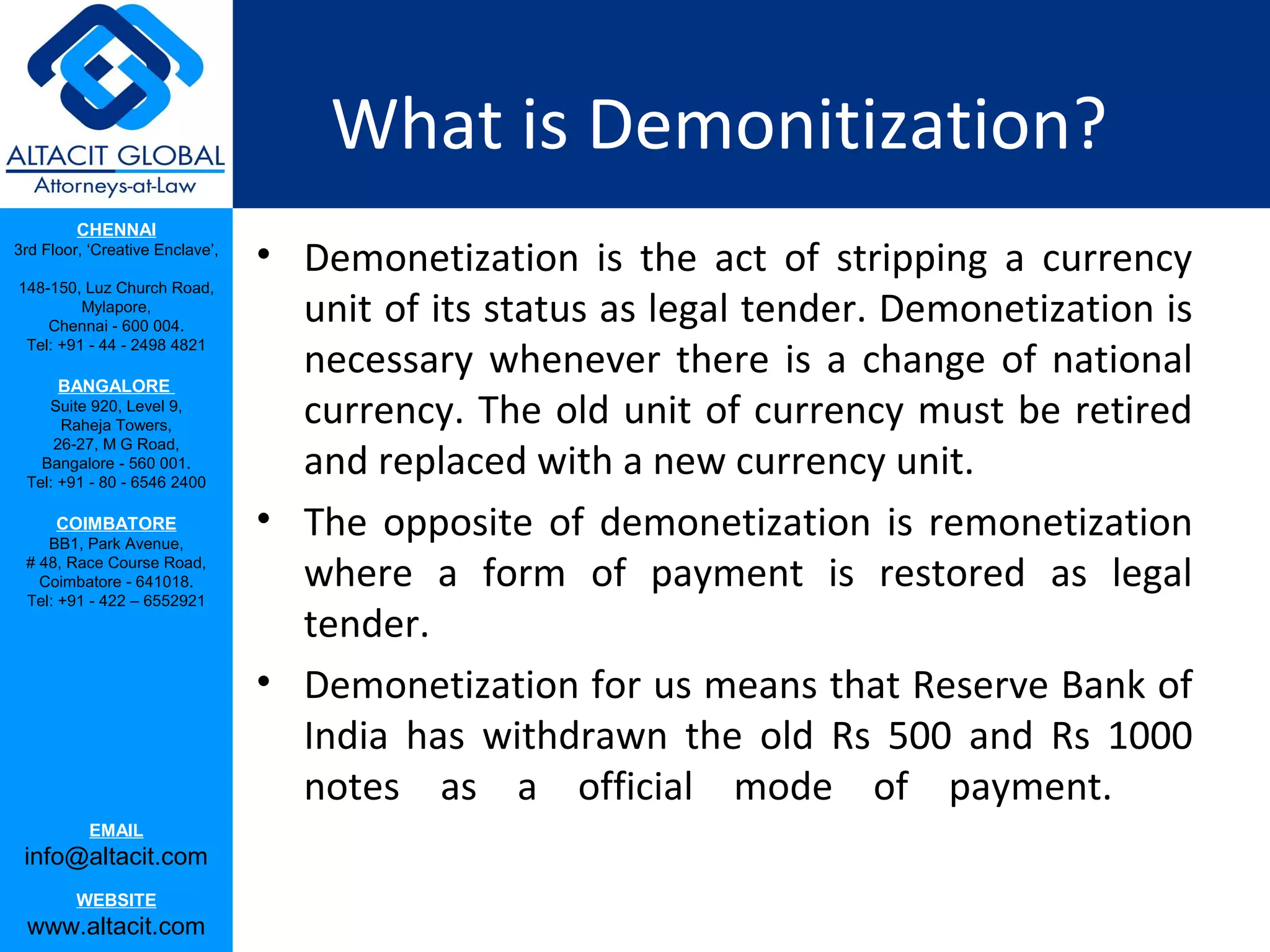 Demonitisation | PPT