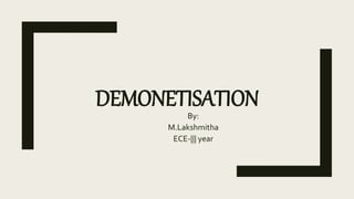 Demonitisation | PPT