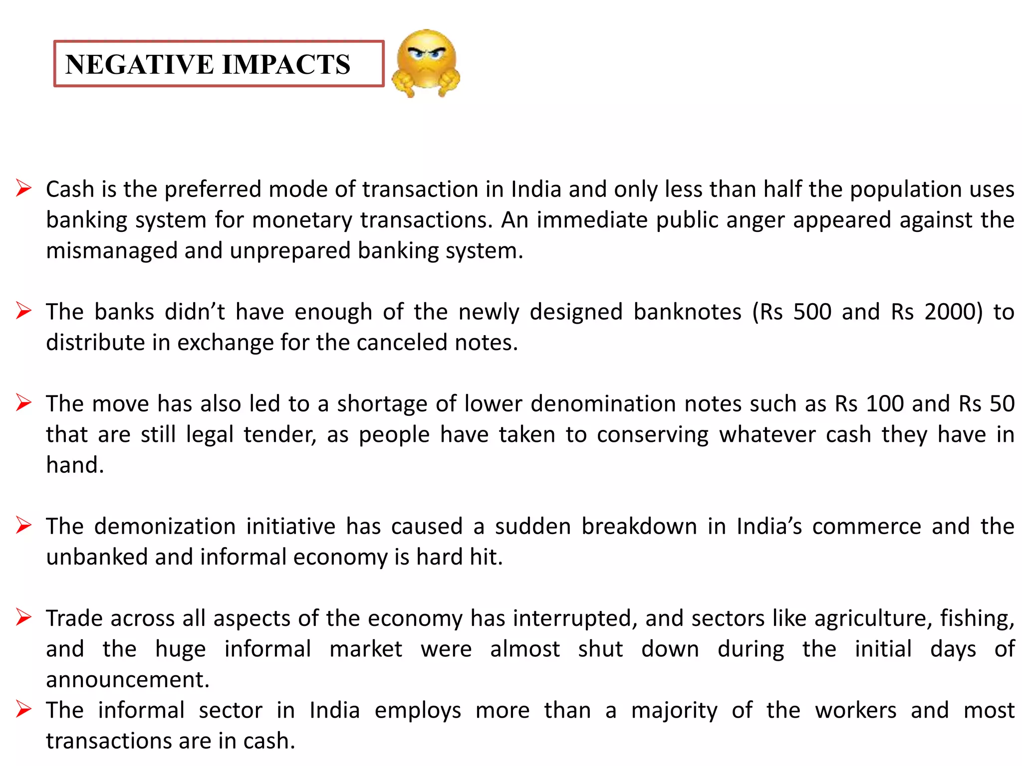 DEMONETISATION IN INDIA AND ITS IMPACT | PPT