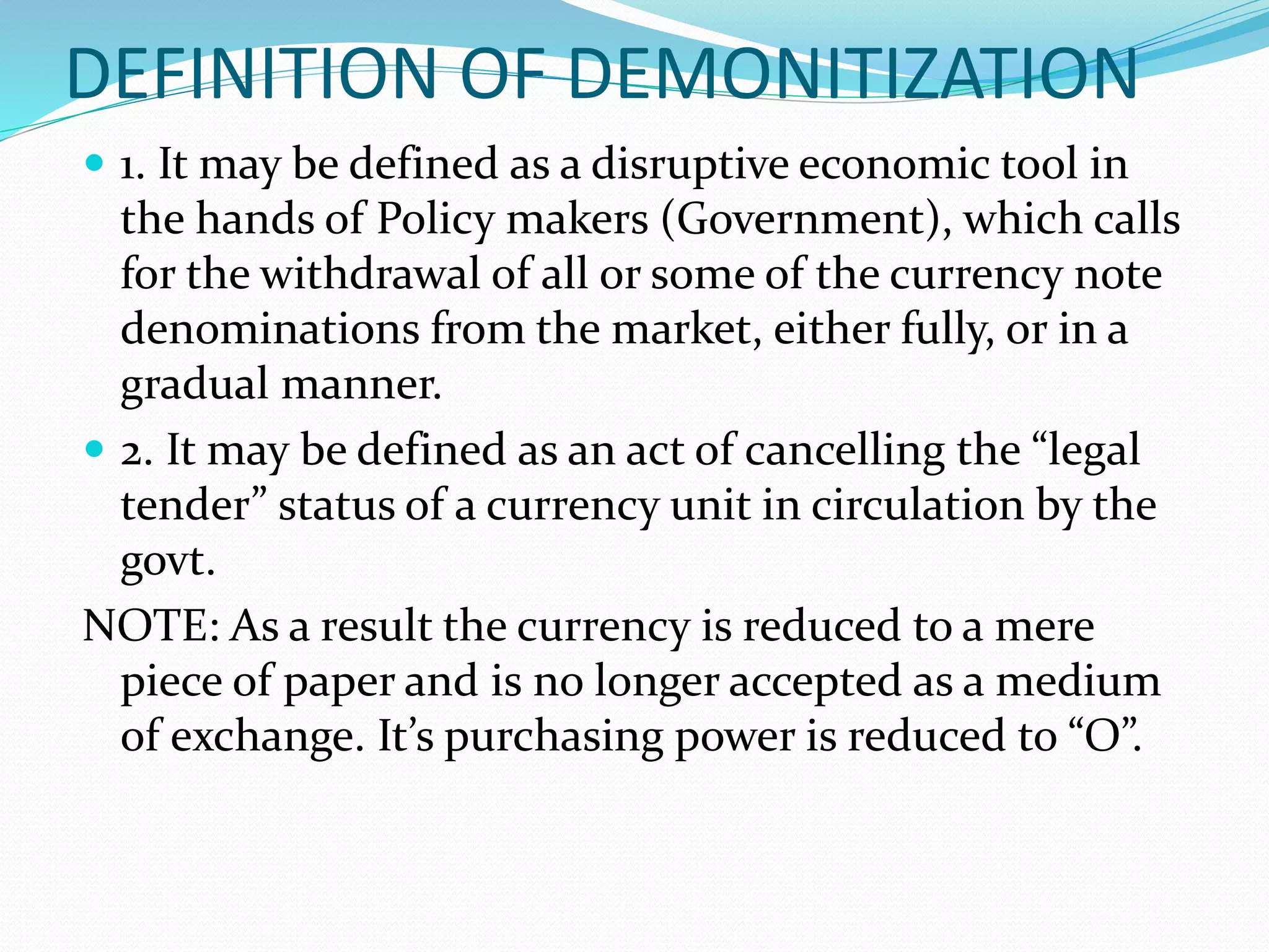 Demonitization | PPT