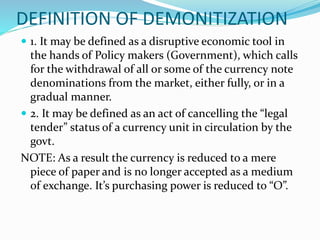 Demonitization | PPT