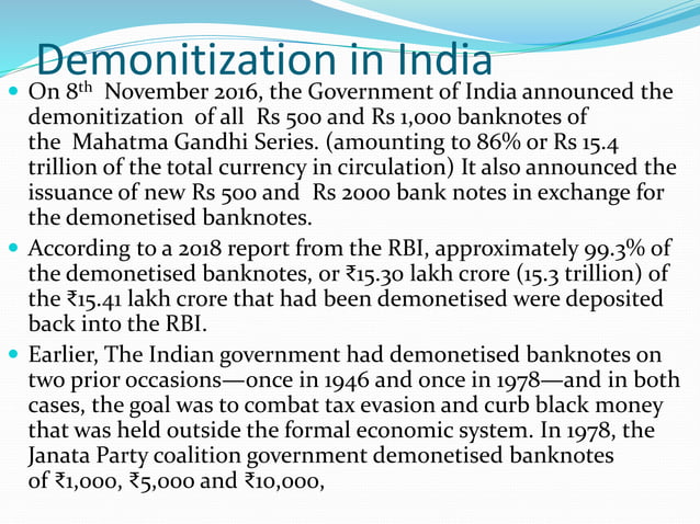 Demonitization | PPT