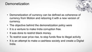 Demonitization data | PPT