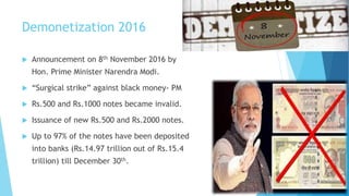 Demonetization in India | PPTX