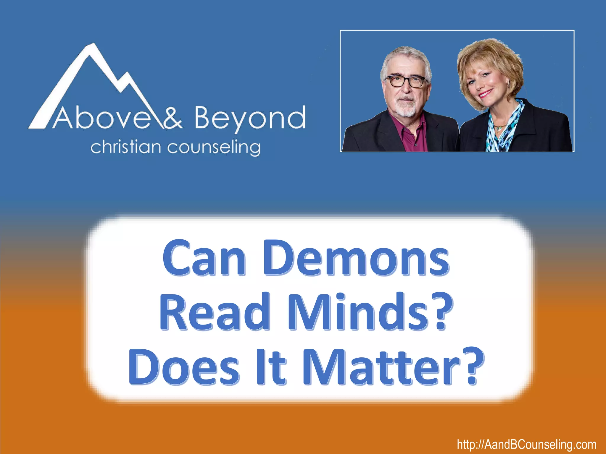 Can Demons Read Your Mind? Does It Matter? | PPTX
