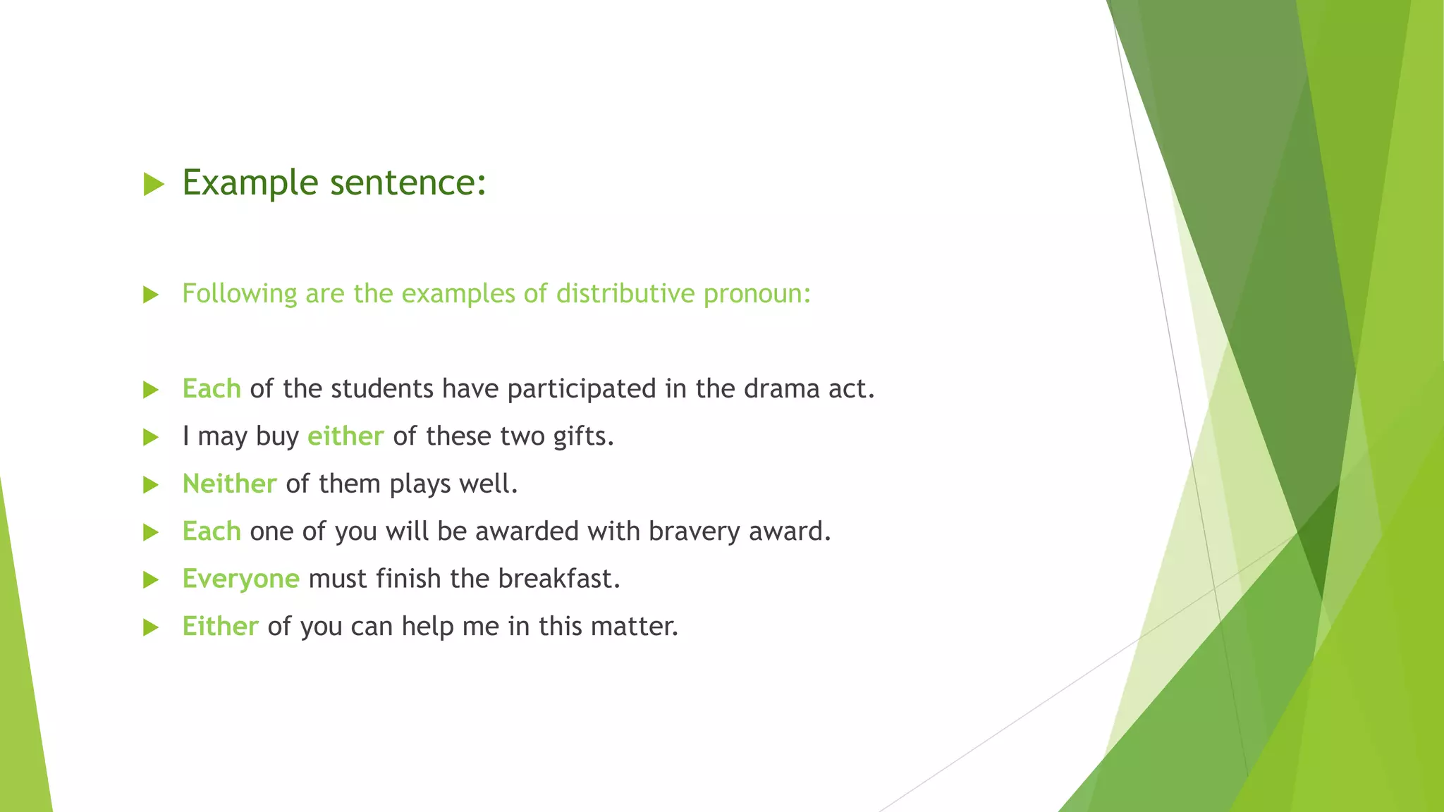 Demonstative distributive and reflexive pronouns | PPTX