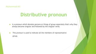 Distributive Pronoun