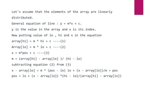 Demonstrate interpolation search | PPTX