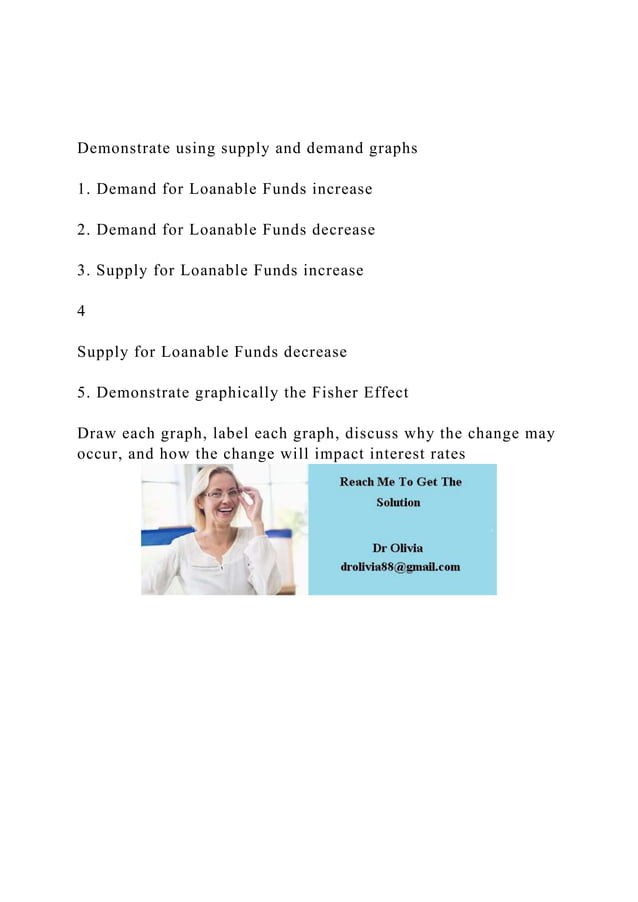 Demonstrate using supply and demand graphs1. Demand for Loan | DOCX