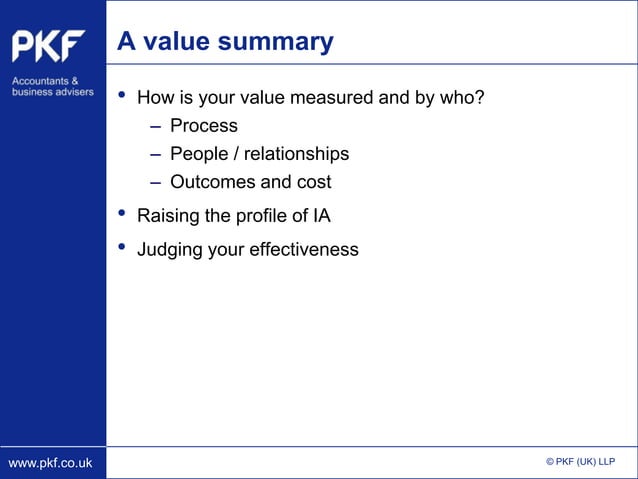 Demonstrating The Value Of Internal Audit - Seminar Slides | PPTX ...