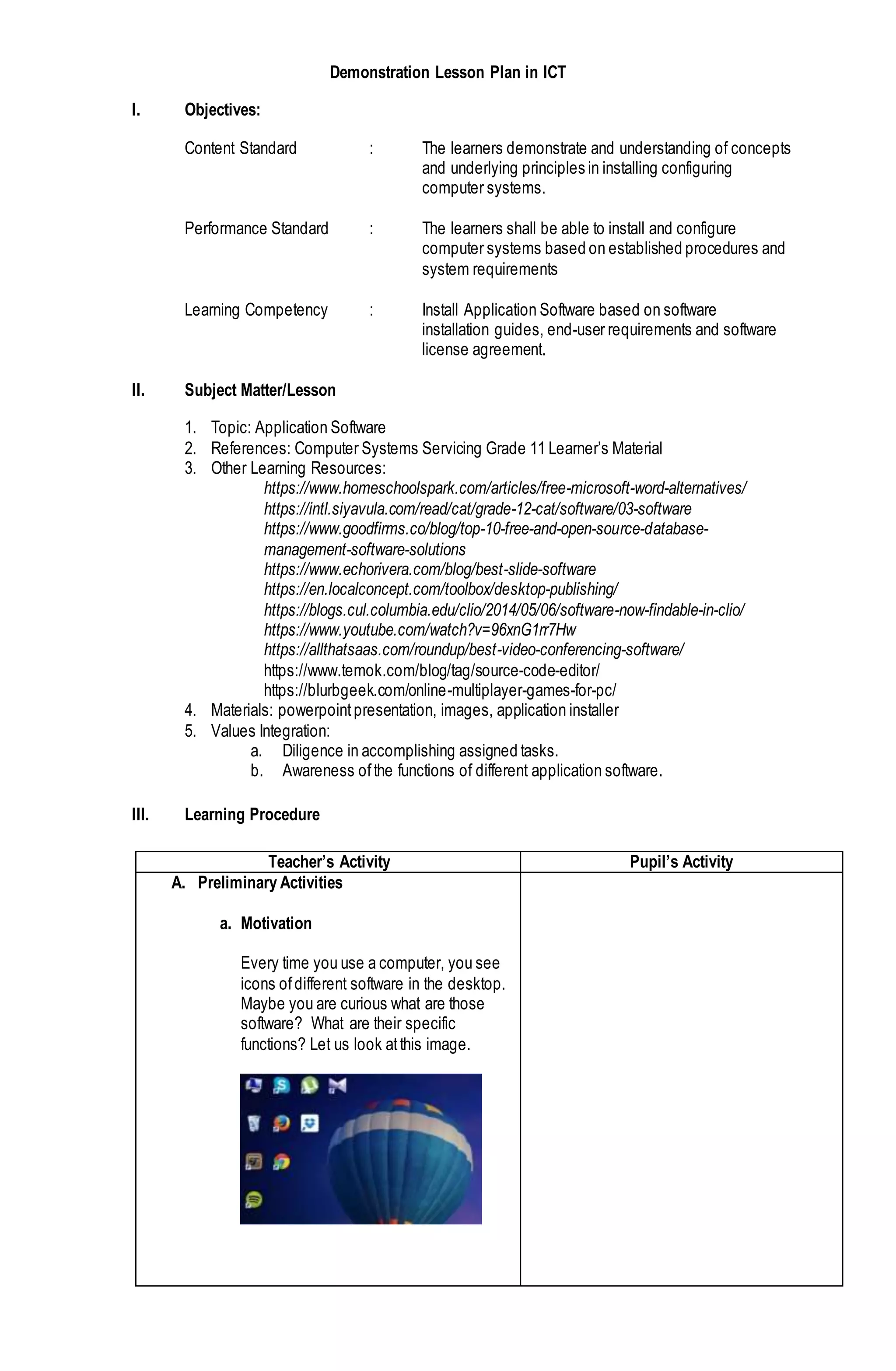 Demonstration lesson-plan-in-ict grade 11 | DOCX