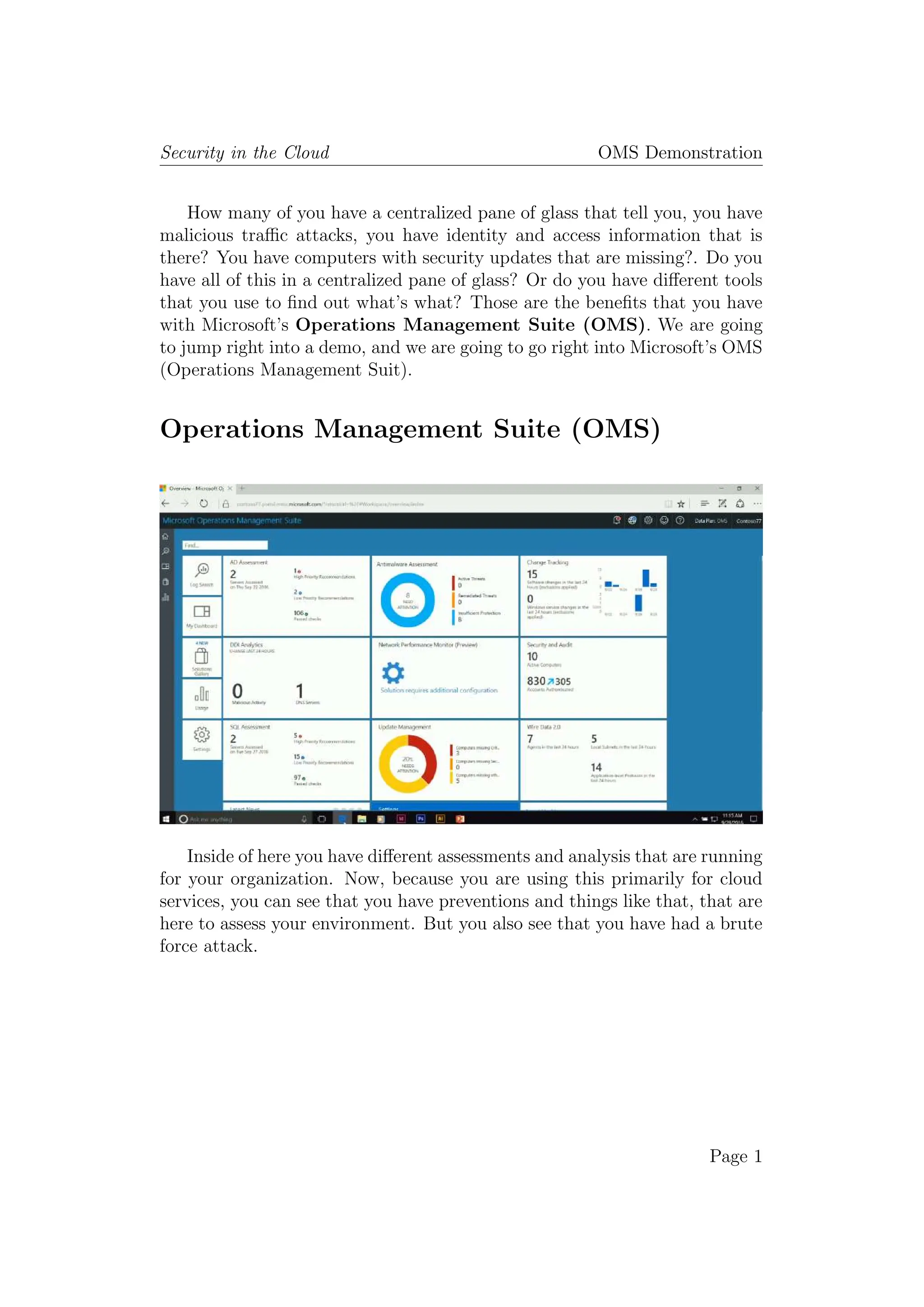 Maximizing Cloud Security And Efficiency A Guide To Integrating Oms And Azure Security Center Pdf