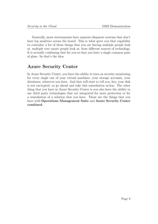 Maximizing Cloud Security and Efficiency: A Guide to Integrating OMS and Azure Security Center ...