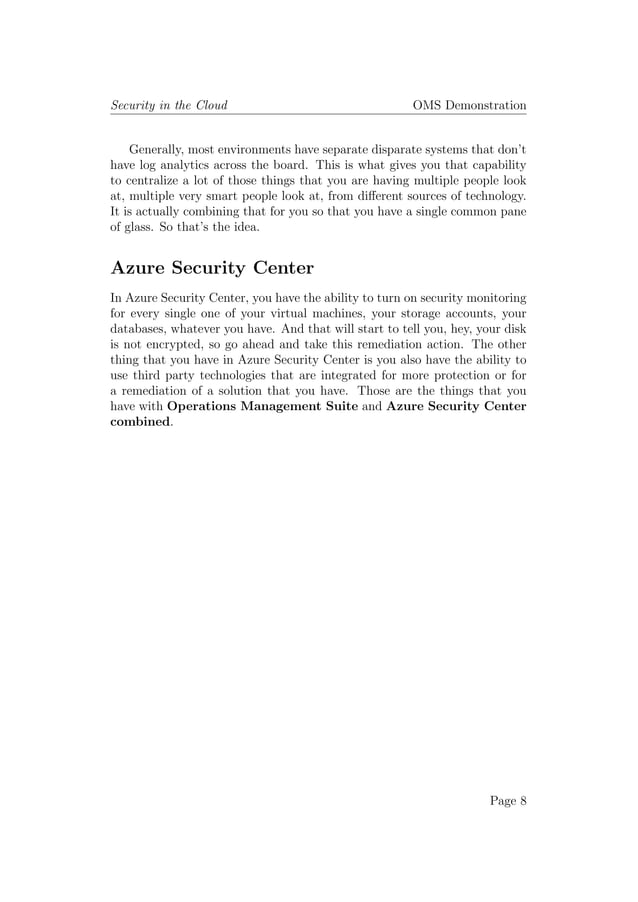 Maximizing Cloud Security And Efficiency A Guide To Integrating Oms And Azure Security Center Pdf
