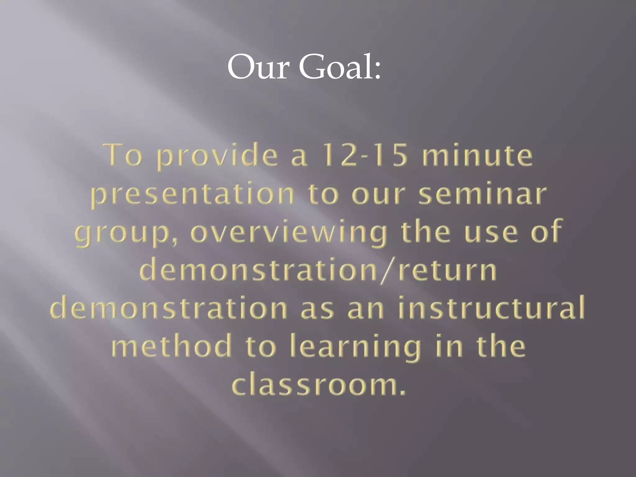 Demonstration return demo | PPTX