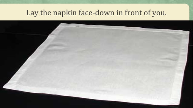 Table Napkin Folding | PPT | Cooking | Food & Drink