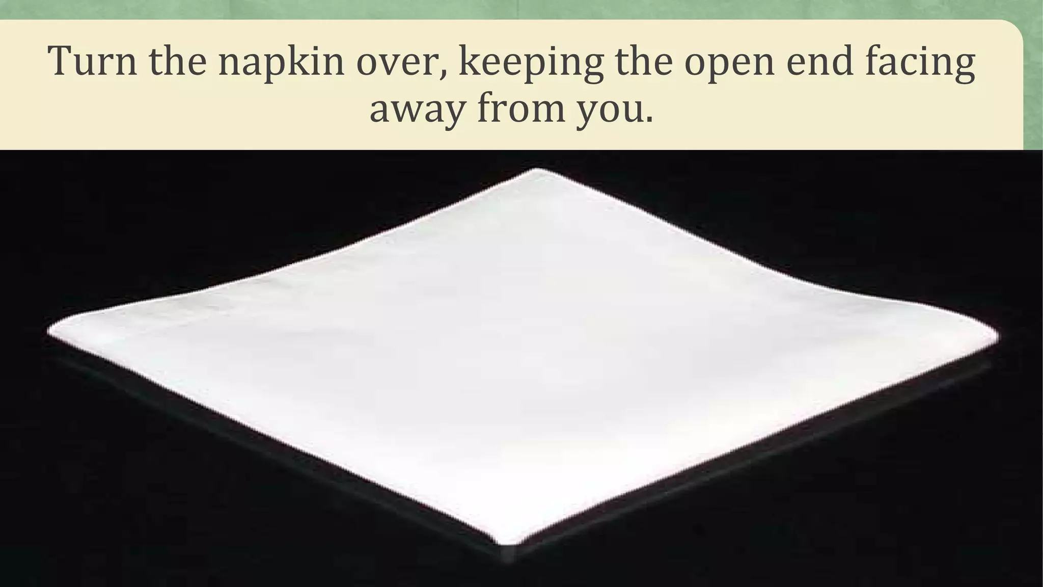 Table napkin folding | PPT