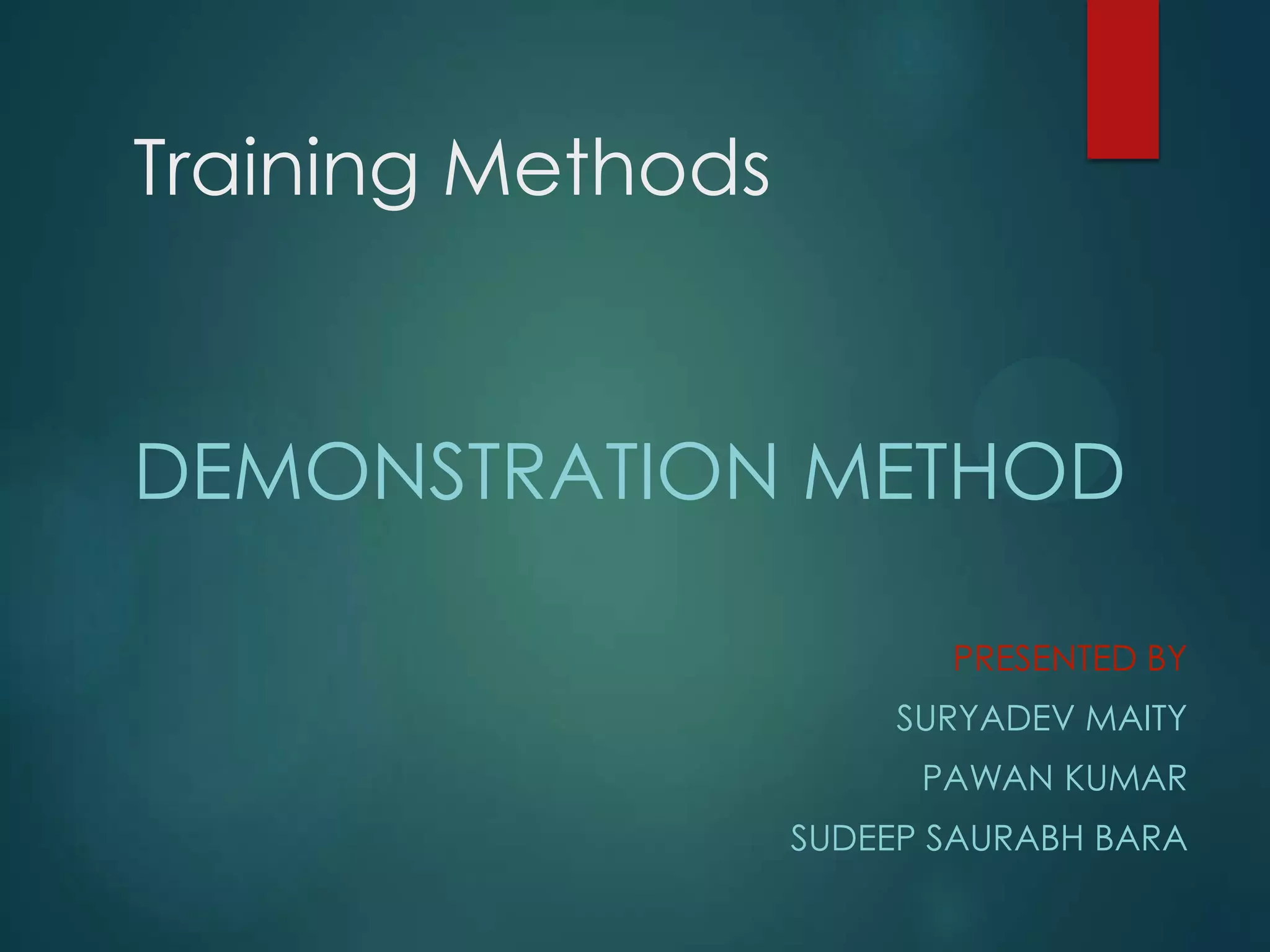 Demonstration trainingmethods-ppt | PDF