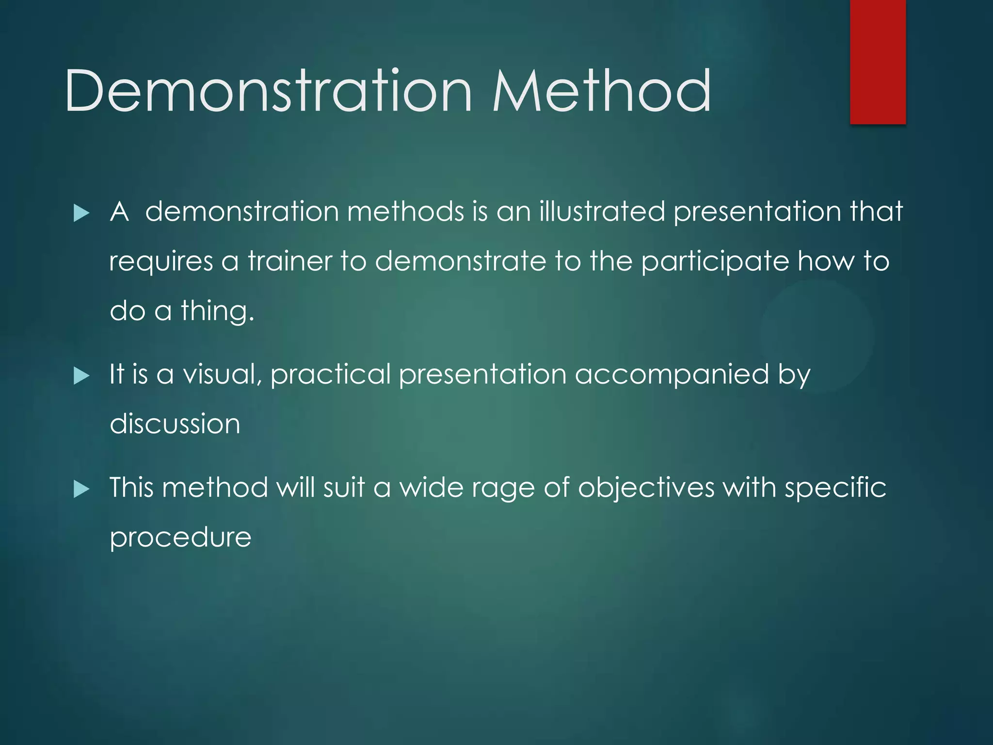 Demonstration trainingmethods-ppt | PDF