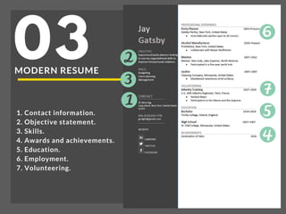 Creating the Perfect Resume: Resume Sections | PDF
