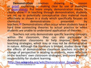 Demonstration in teaching | PPTX