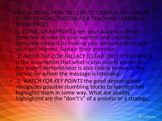 Demonstration in teaching | PPTX