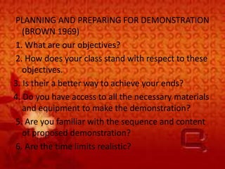 Demonstration in teaching | PPTX