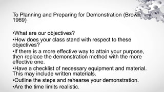 Demonstration in teaching | PPTX