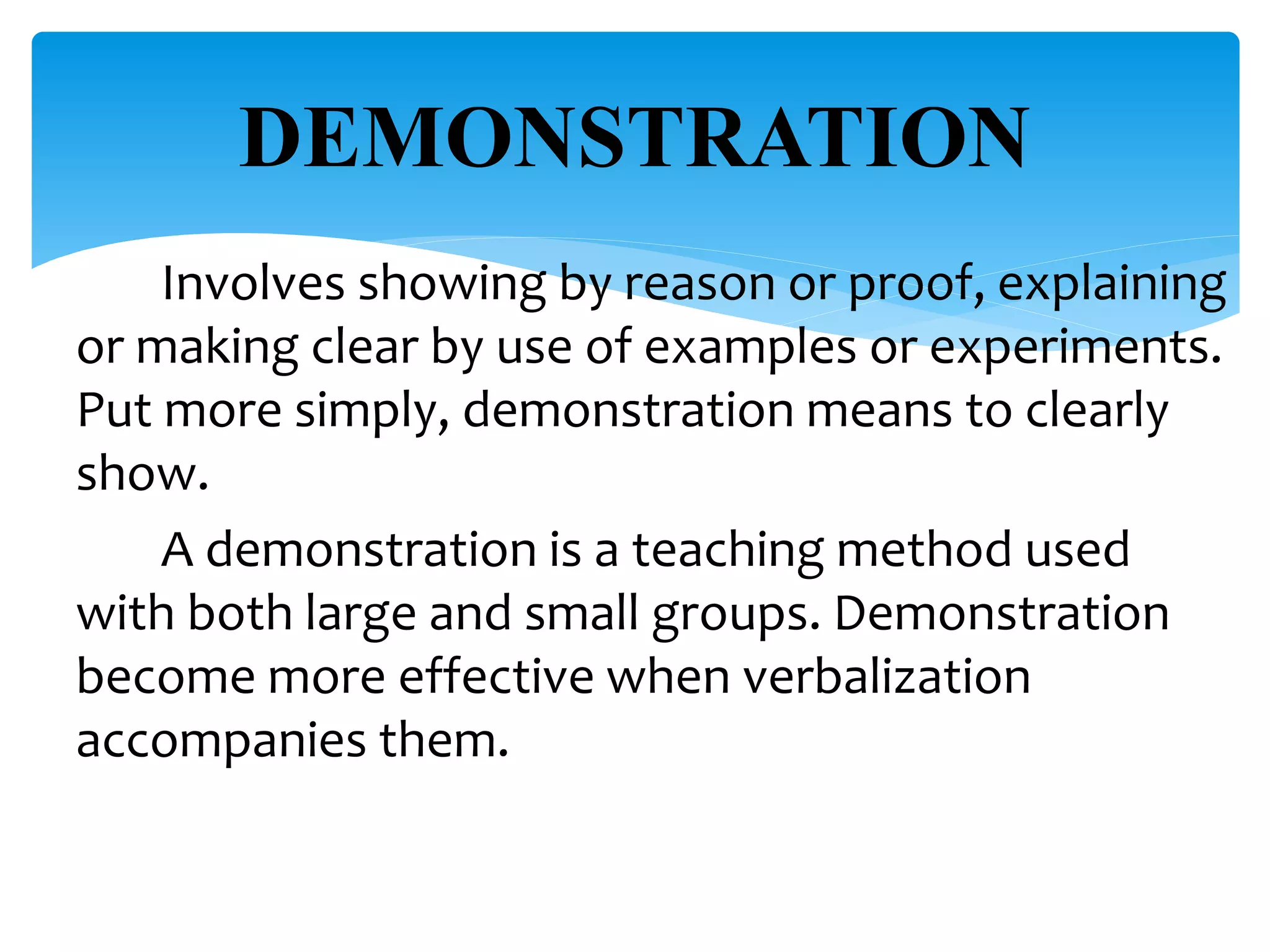 Demonstration in Teaching | PPTX