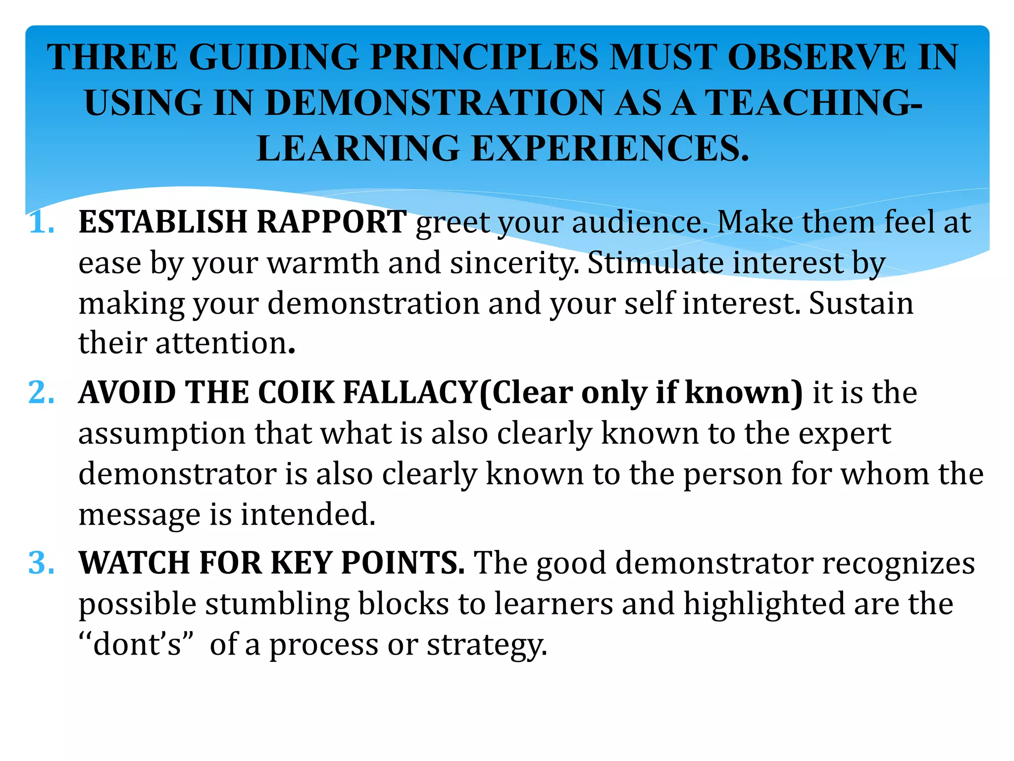 Demonstration in Teaching | PPTX