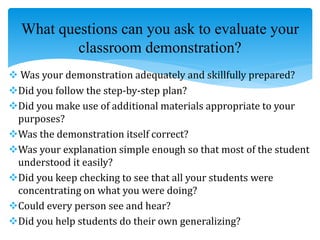 Demonstration in Teaching | PPTX