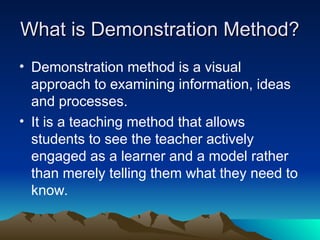 Demonstration & Lecture Method . | PPT