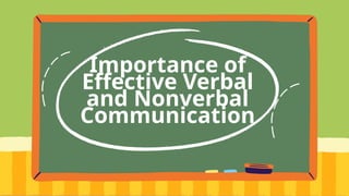 Verbal and Non Verbal Communication Presetation | PPTX