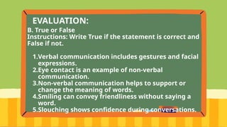 Verbal and Non Verbal Communication Presetation | PPTX