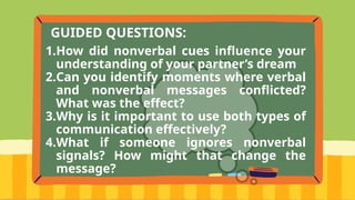 Verbal and Non Verbal Communication Presetation | PPTX