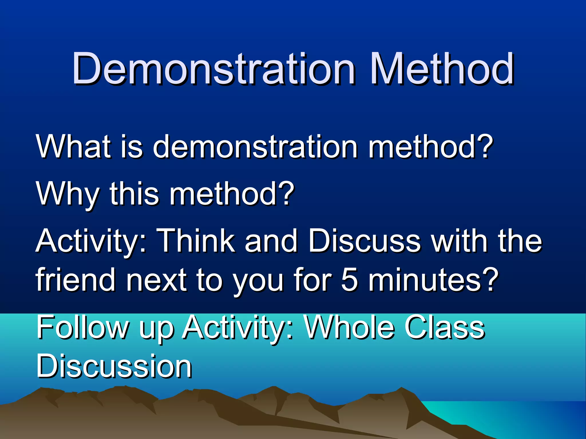 Demonstration method | PPT